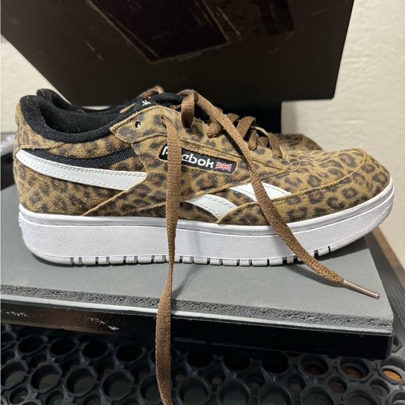 Reebok | Shoes | Women Reebok Club C Double Revenge Leopard Print Shoes ...
